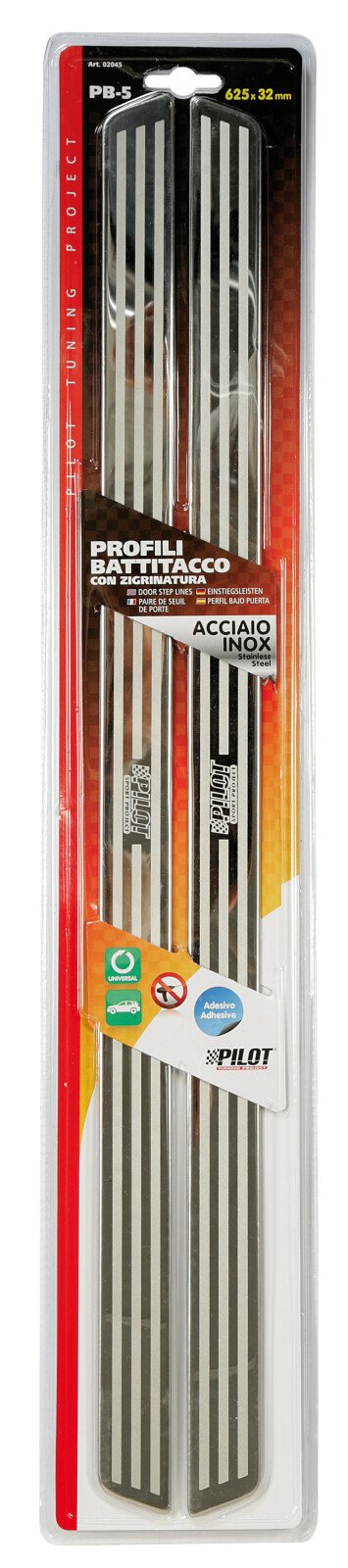 Ornamente praguri din inox Pilot PB-5 - 62,5x3,2cm - Cridem B2B